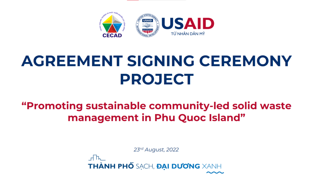 [CCBO-VN003] AGREEMENT SIGNING CEREMONY PROJECT “PROMOTING SUSTAINABLE ...